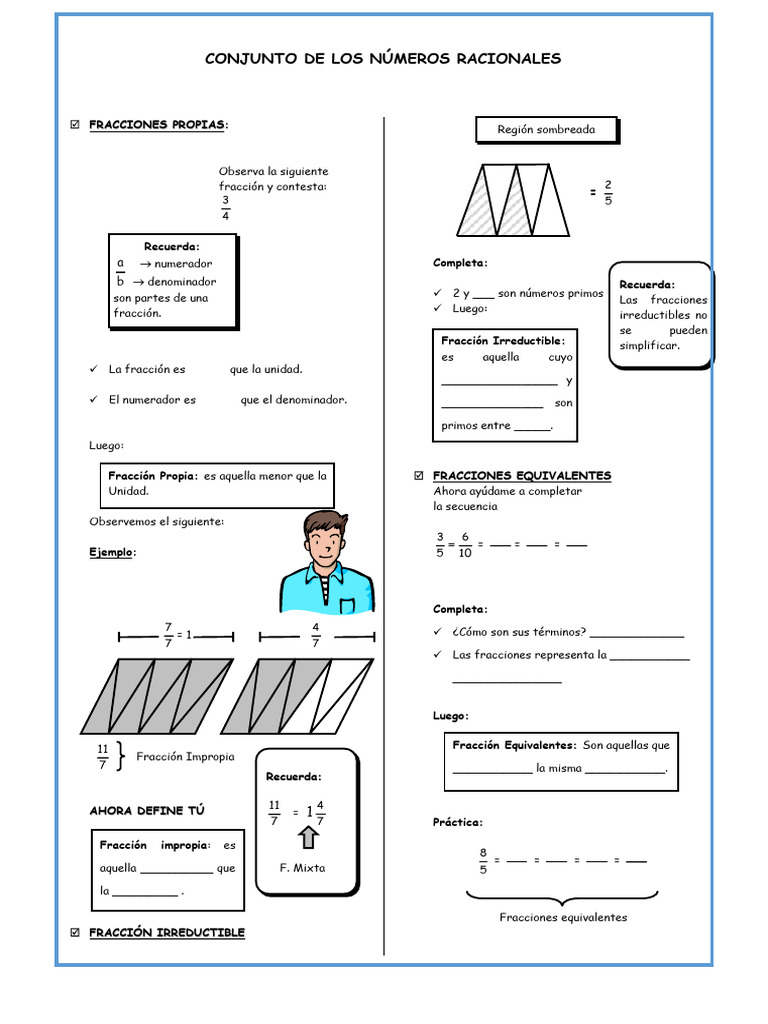 Conjunto de Los Números Racionales SECUNDARIA | PDF | División ...