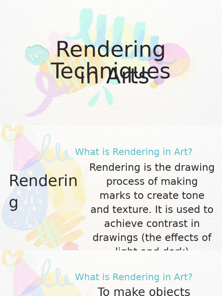 Lesson 4 Rendering Techniques | PDF | Drawing | Graphic Design