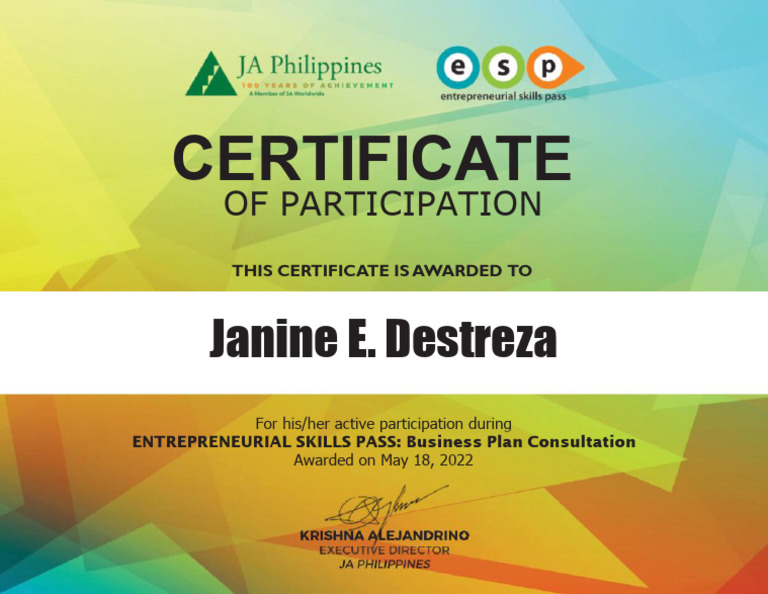 Business Plan Consultation E-Certificate | PDF
