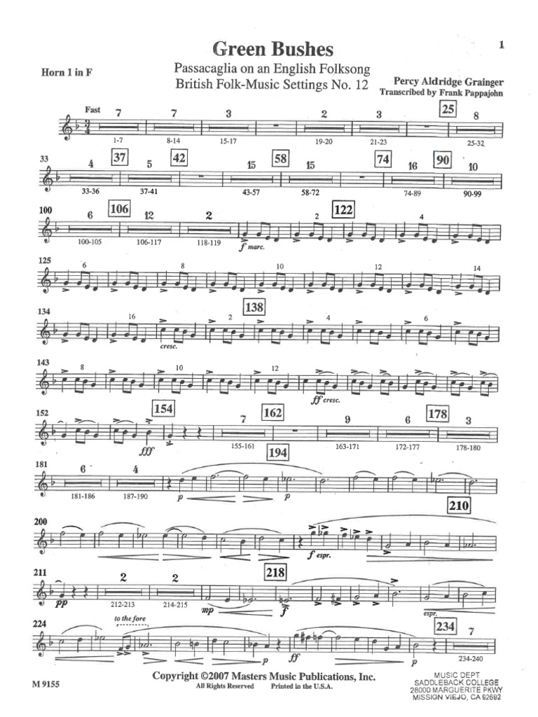 Green Bushes-Horns | PDF