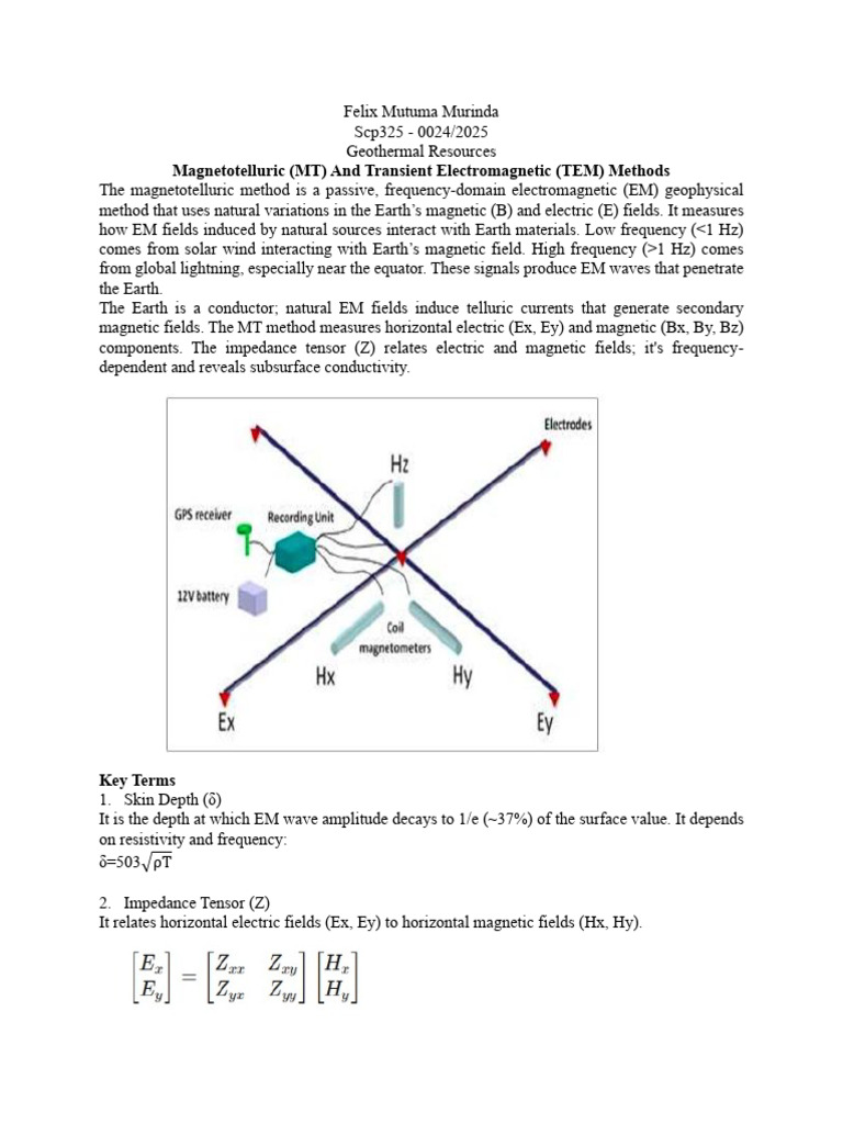 Geothermal Presentation - MT | PDF | Electromagnetism | Physical Phenomena