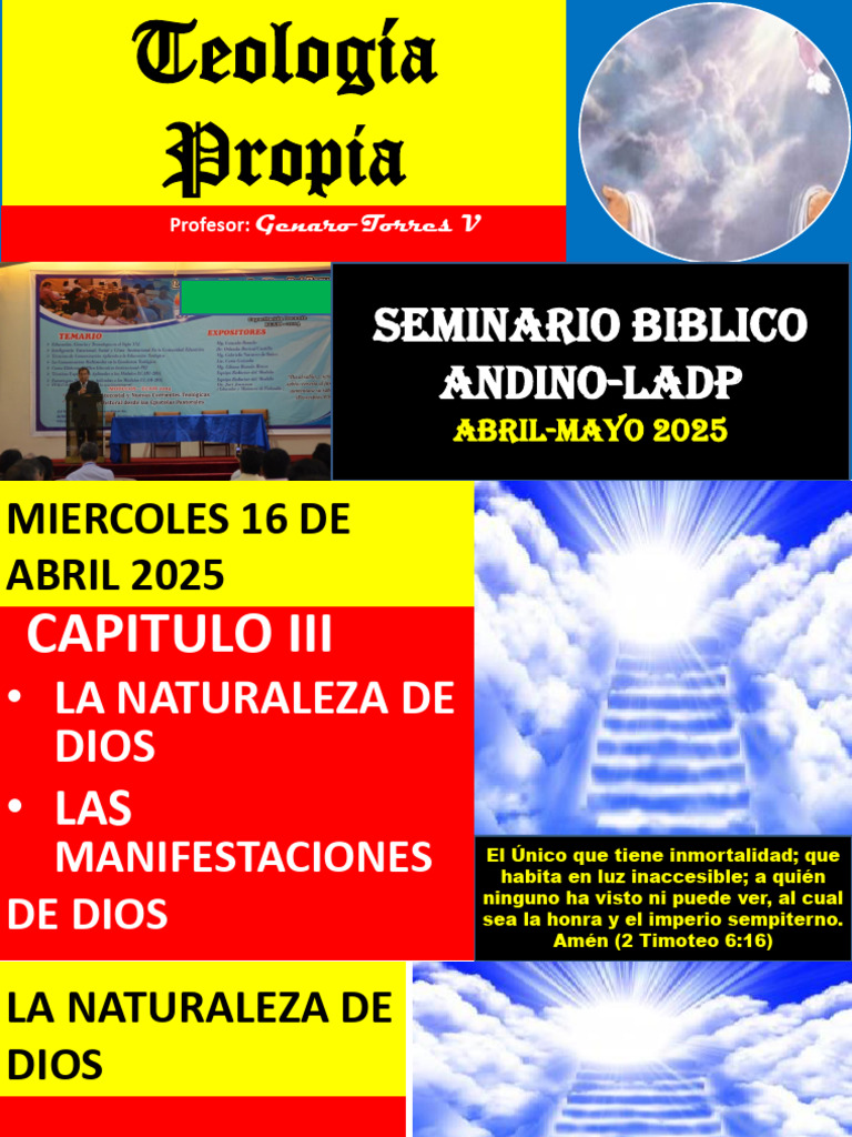 3.teologia Propia Capitulo III-sba-2025 | PDF | Dios | Concepciones de dios