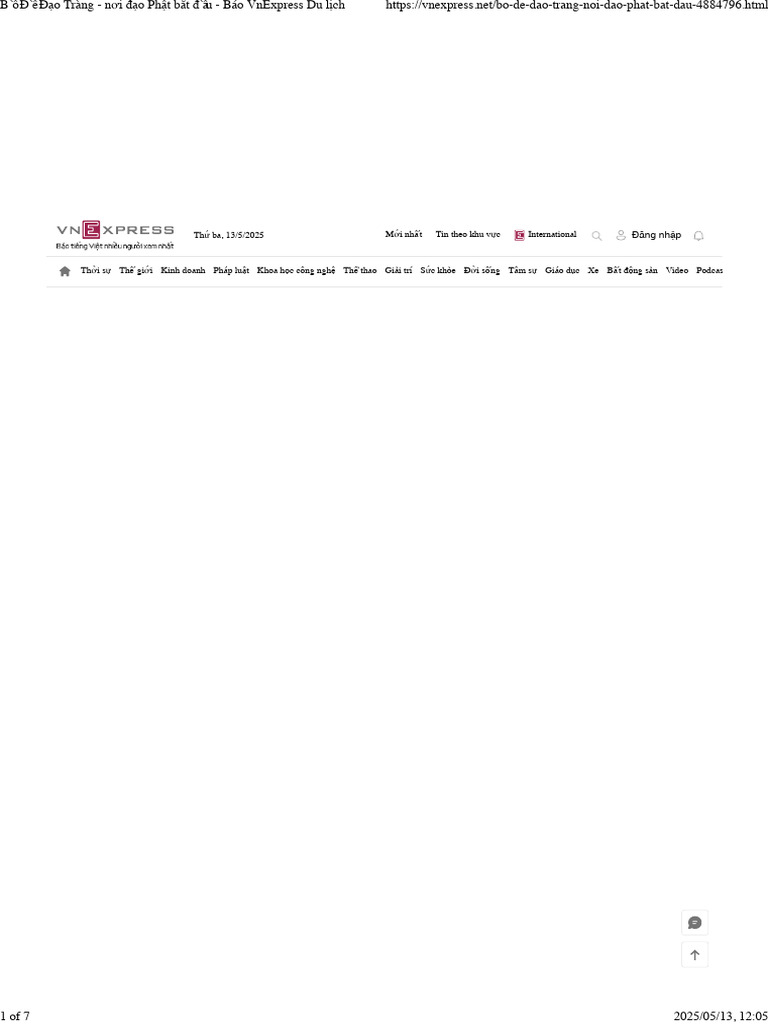 TH Ba, 13/5/2025 M Inh T International Tin Theo Khu V C: NG NH P | PDF