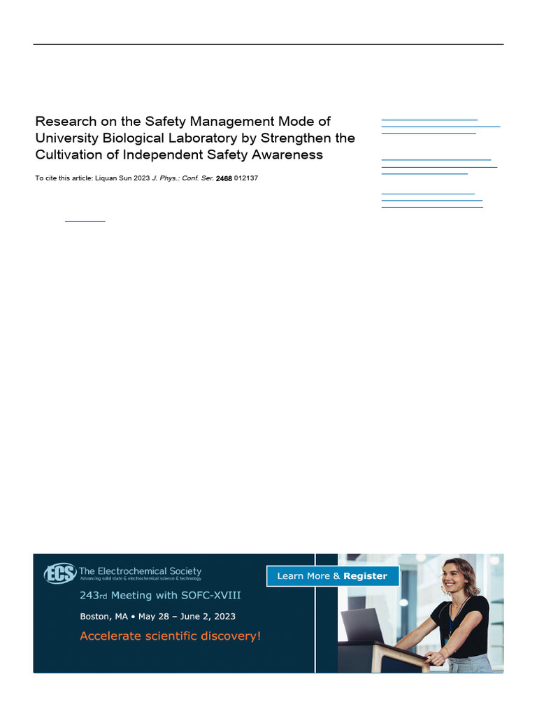 Research On The Safety Management Mode of Universi | PDF | Laboratories ...
