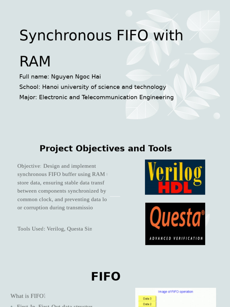 Synchronous FIFO With RAM | PDF | Computer Hardware | Electrical Engineering