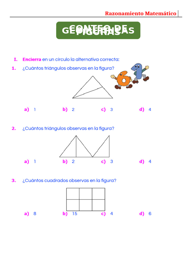 Conteo de Figuras - Nivel Intermedio CEC | PDF