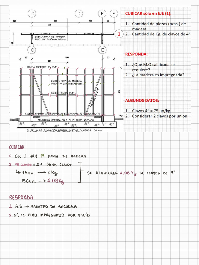 Ejercicio Materiales, Calculos y Costos | PDF