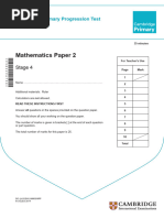 Stage 3 Mathematics Progression Test | PDF