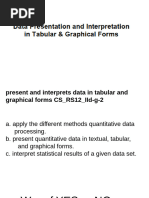 Data Presentation and Interpretation in Tabular & Graphical Forms | PDF | Data | Data Analysis
