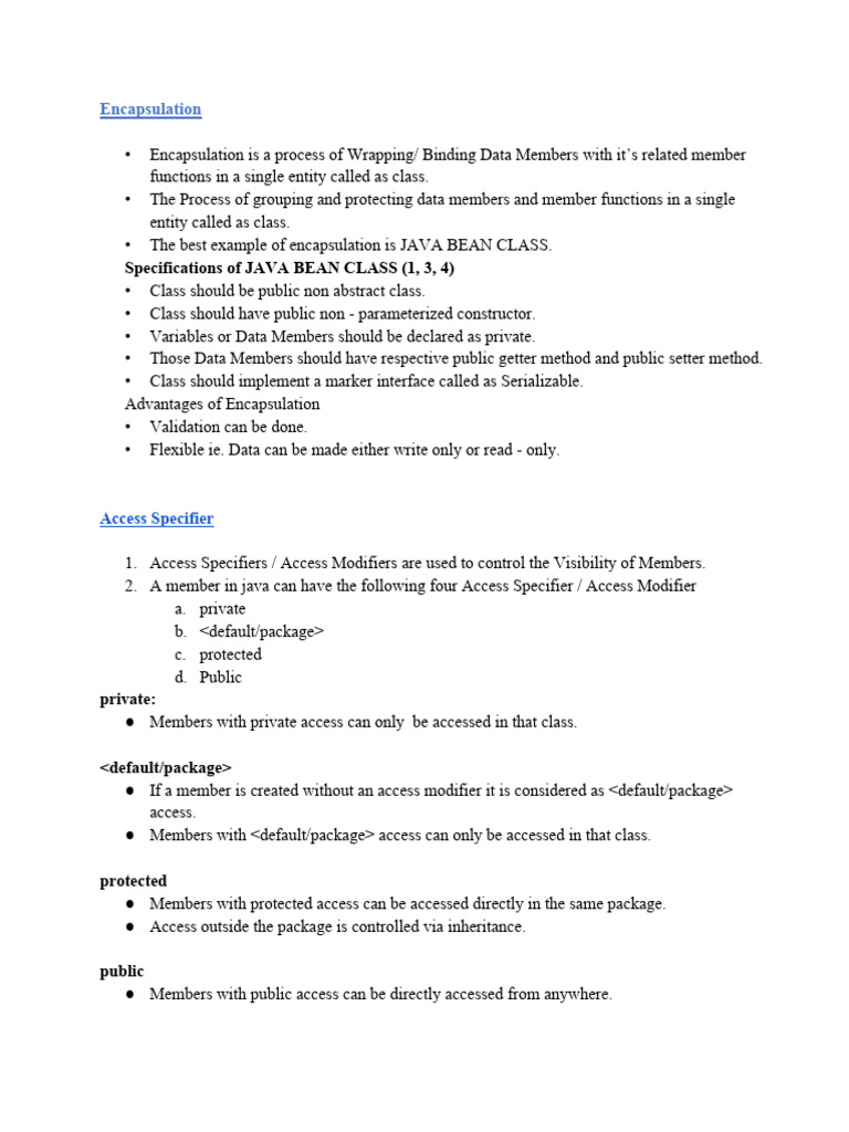 Week 5 - Encapsulation, Polymorphism, MOL & MOR | PDF | Method (Computer Programming) | Class ...
