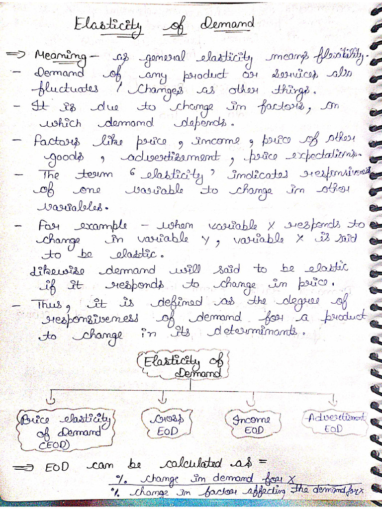 Elasticity of Demand | PDF