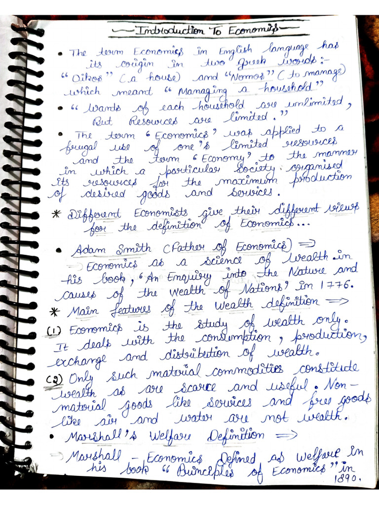 Definition of Economics | PDF