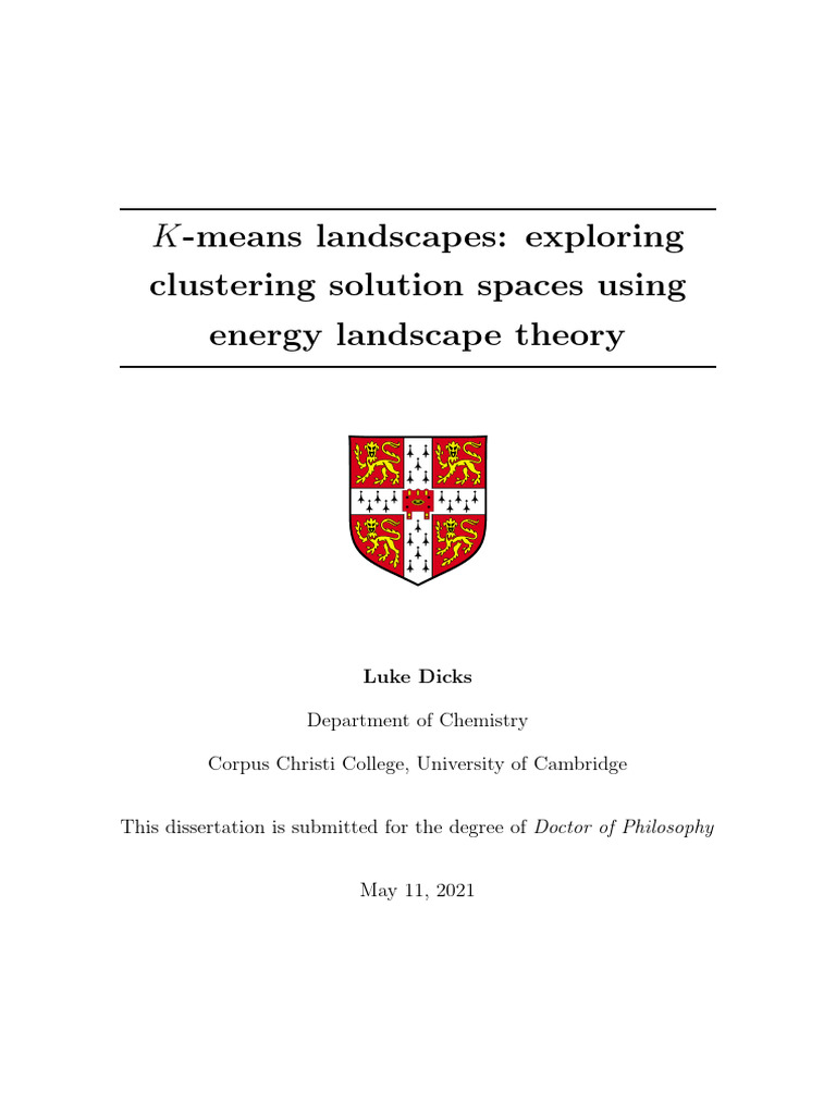 PHD Thesis | PDF | Cluster Analysis | Machine Learning