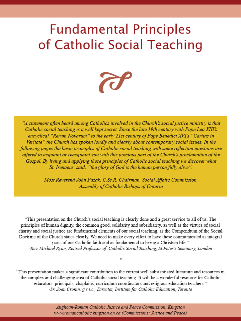 Principles of Catholic Social Teaching | PDF | Catholic Social Teaching ...