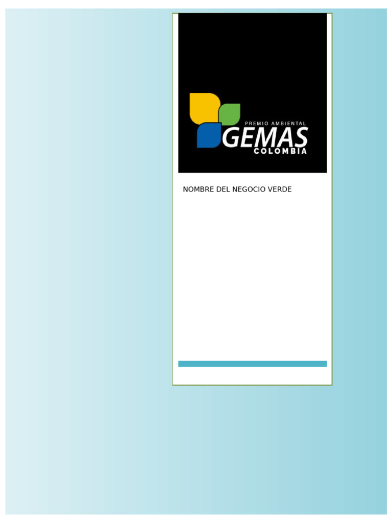 6-FORMATO-PRESENTACION-DE-PROYECTOS-GEMAS-NEGOCIOS-VERDES.docx | PDF