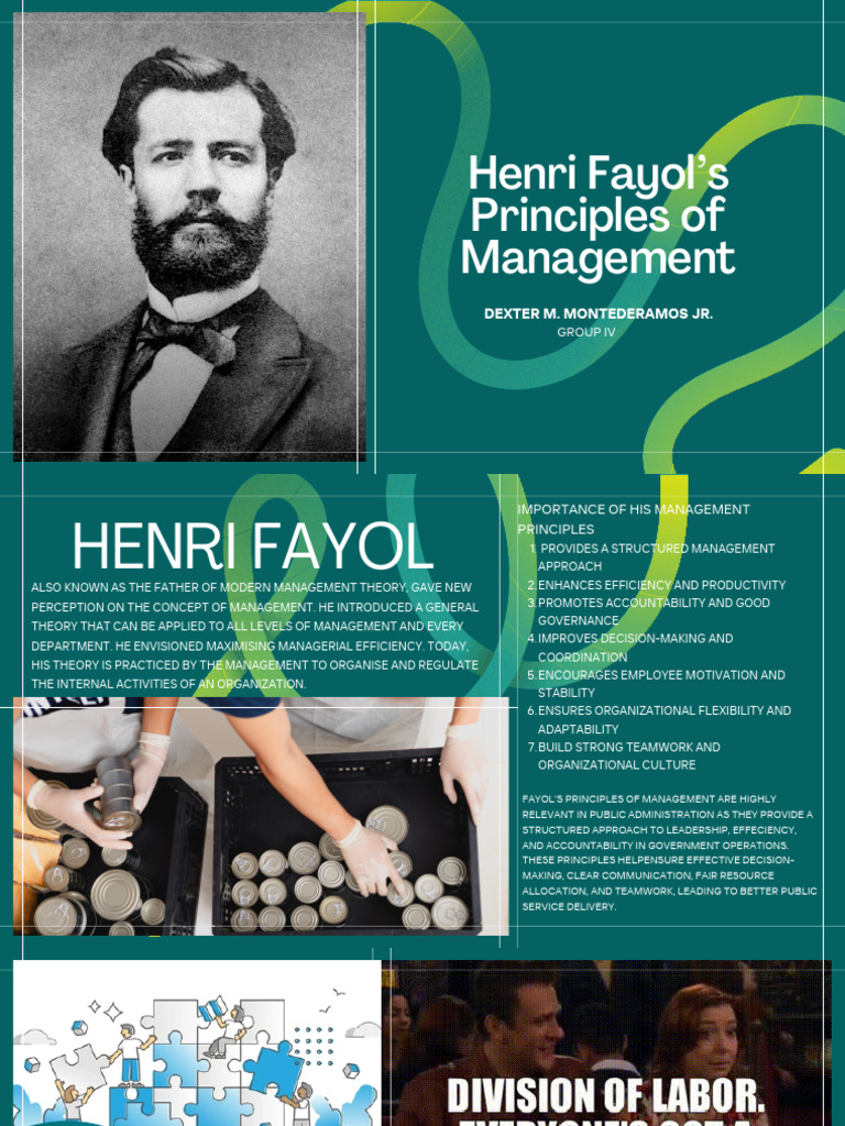 Henri Fayol's Management Principles Explained | PDF | Leadership ...