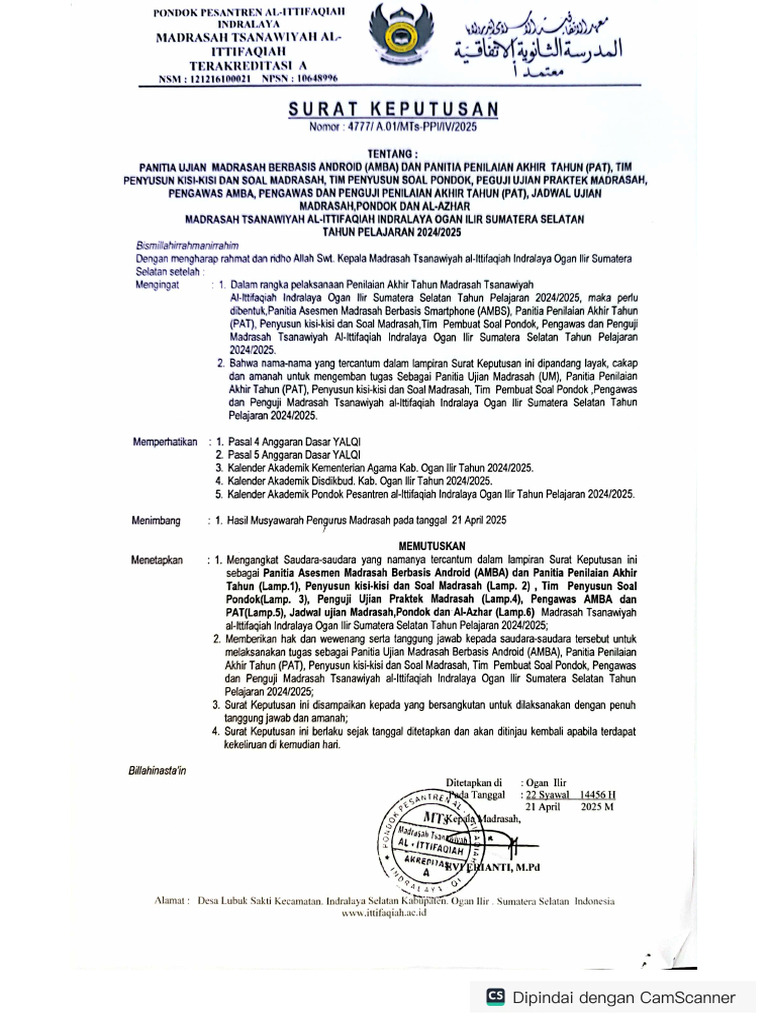 SK. Pengawas UMBA | PDF