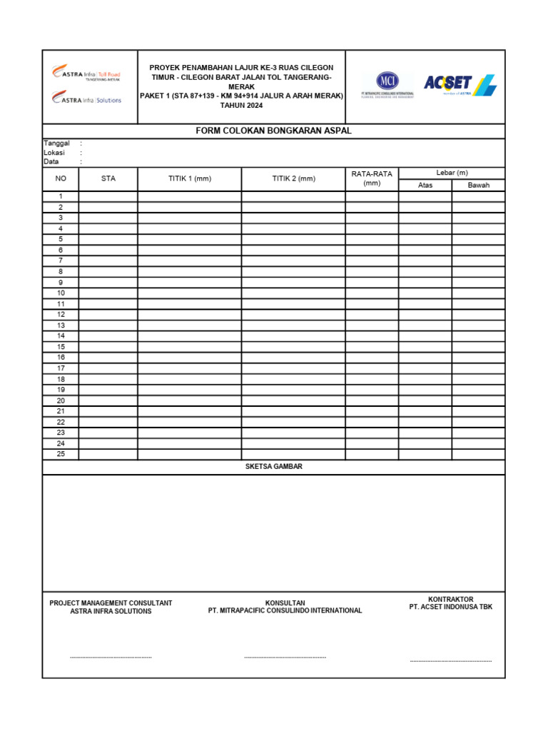 Proyek Penambahan Jalur Tol Cilegon | PDF