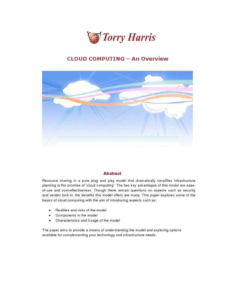Cloud Computing Overview | PDF