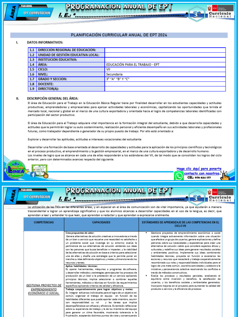 Plan Anual Ept 3° Sec 2024 | PDF | Sustentabilidad | Democracia