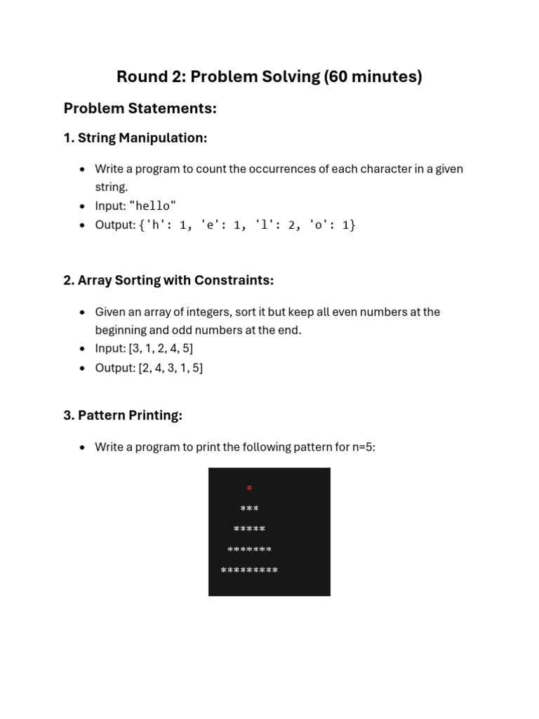 Problem Solving: String & Array Tasks | PDF