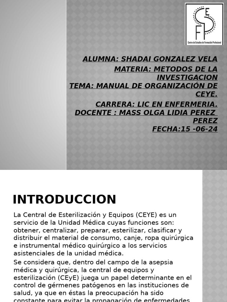 Presentacion Final Del Manual de Ceye | PDF