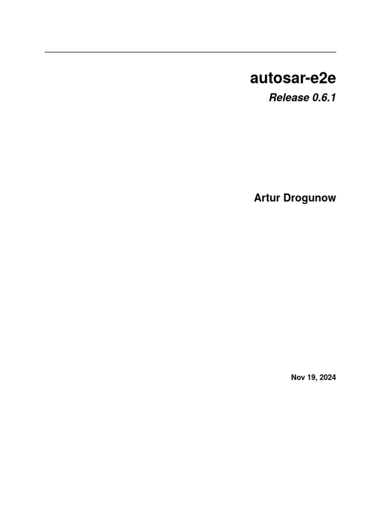 AUTOSAR E2E Profile CRC Calculations | PDF | Software Engineering ...