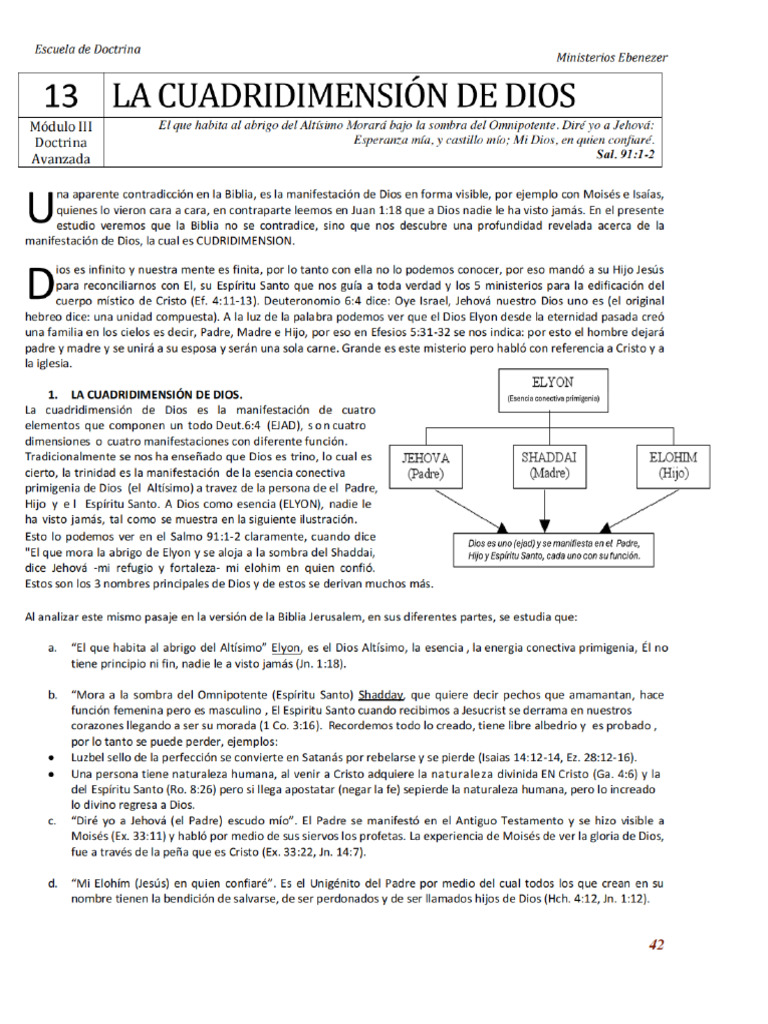 LA CUADRIDIMENSION DE DIOS, Ministerios Ebenezer | PDF