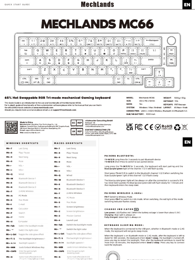 Mechlands MC66 Manual | PDF