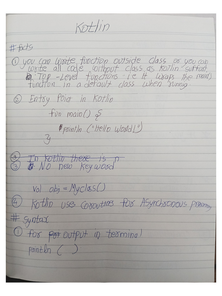 Kotlin Full Notes | PDF