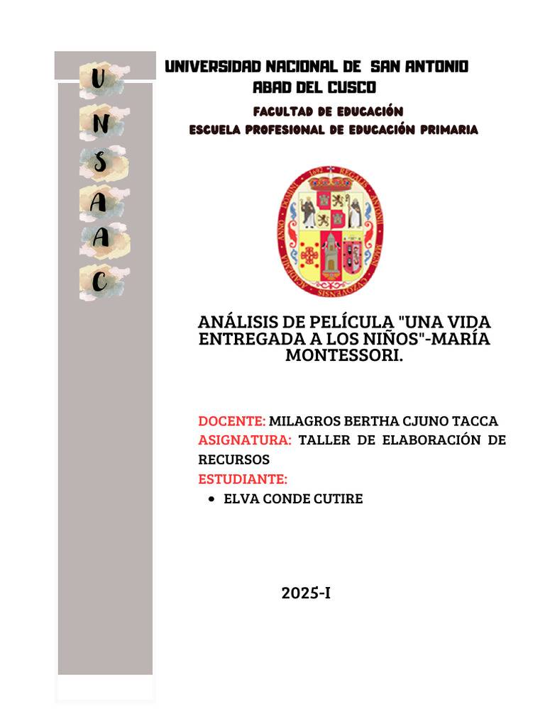 Resumen de "Una vida entregada a los niños" | PDF | Educación Montessori