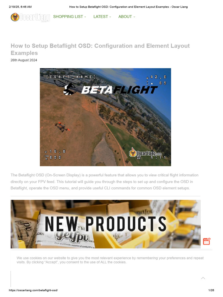 How To Setup Betaflight Osd Configuration And Element Layout Examples