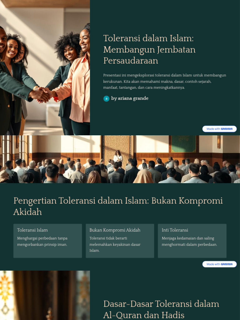 Toleransi Dalam Islam Membangun Jembatan Persaudaraan | PDF