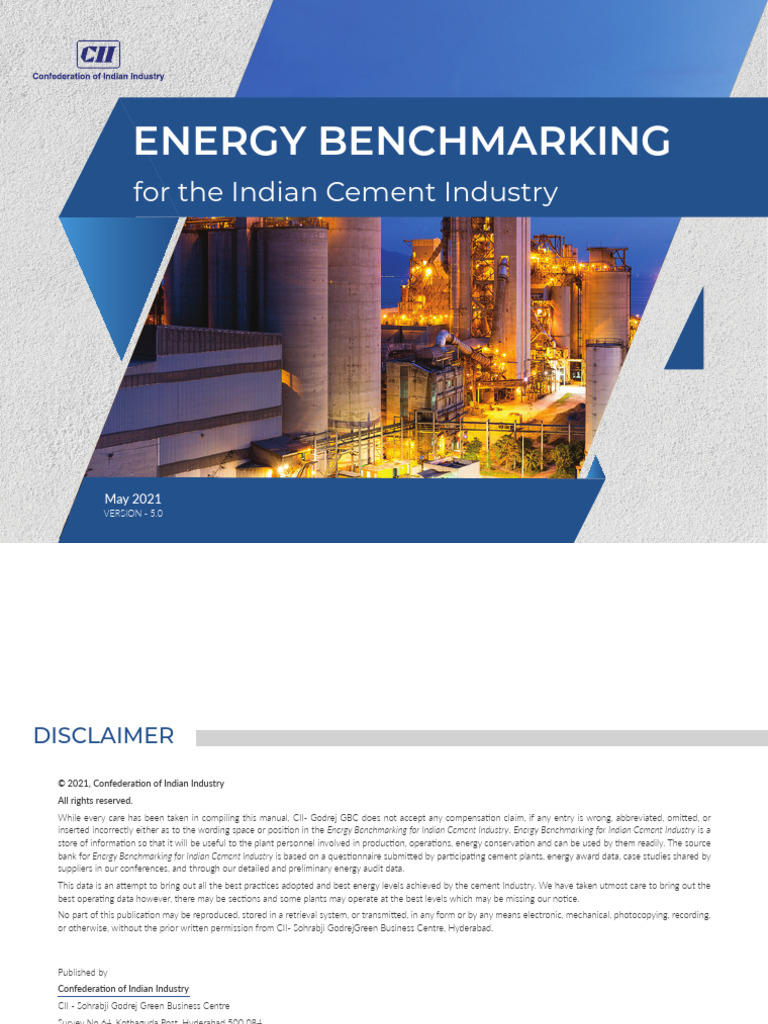 Energy Benchmarking Publication Version 5.0 | PDF | Cement | Efficient ...