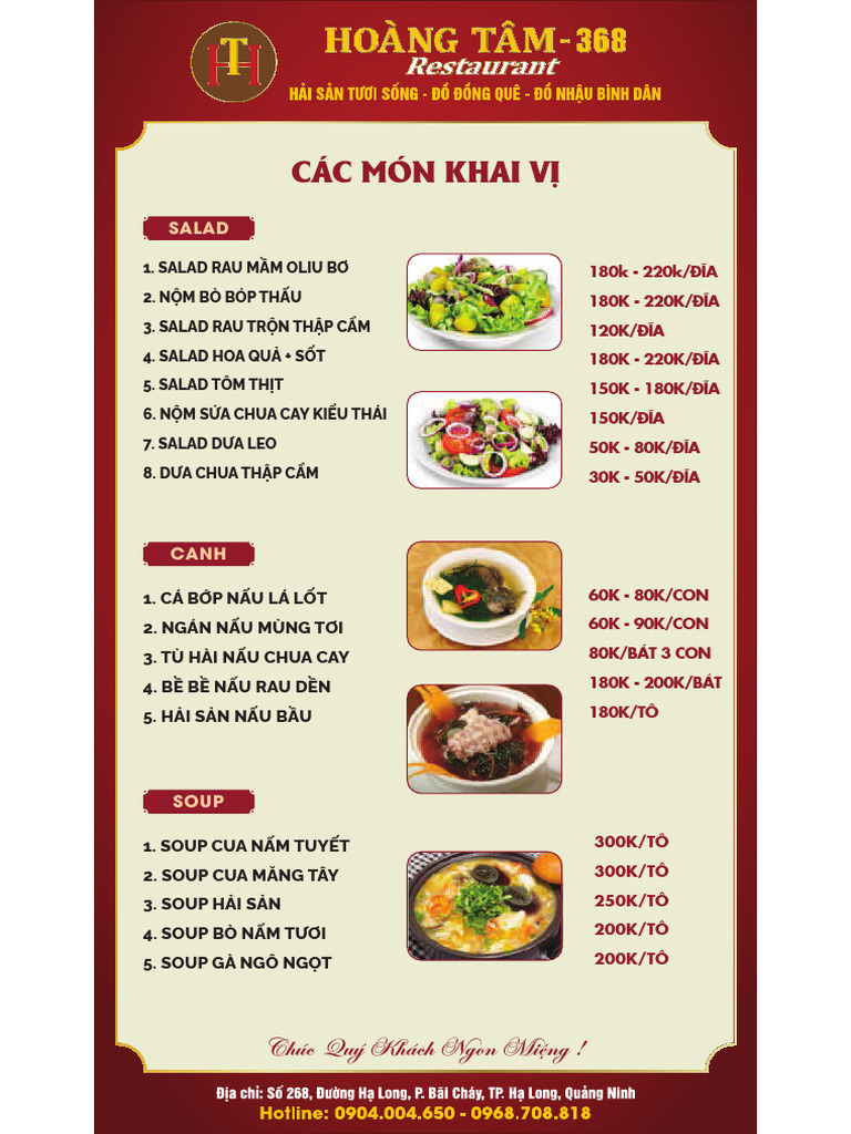 Menu Chuan 368 2025 | PDF
