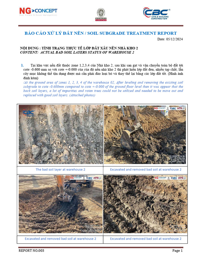 Soil Subgrade Treatment Report - 18.12.2024 | PDF