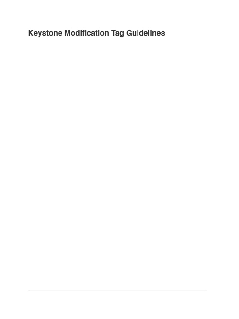 Keystone Modification Tag Guidelines-1 | PDF | Computer Programming ...