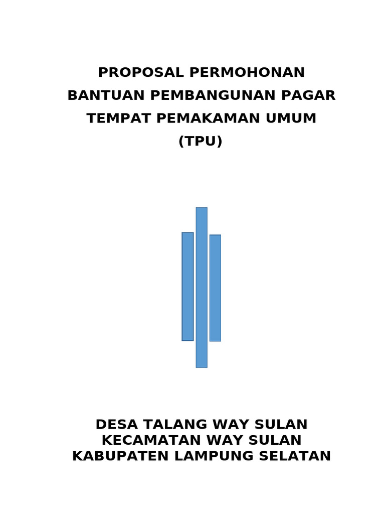 Proposal Pembangunan Pagar TPU Talang Way Sulan | PDF