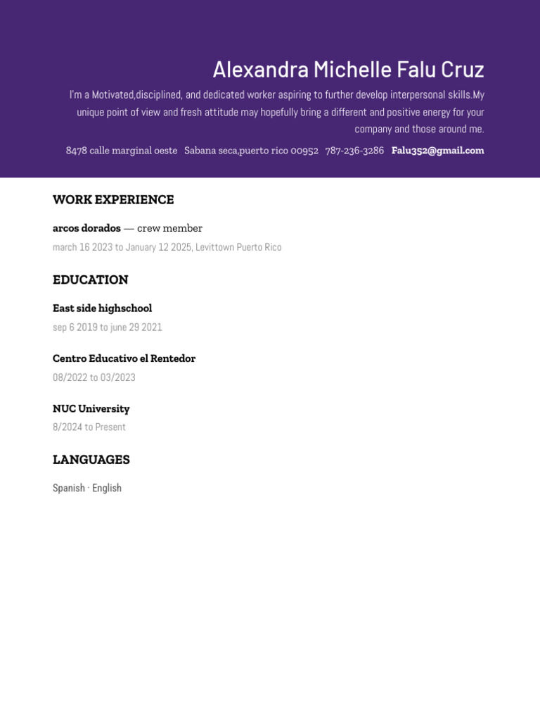 Resume 4 | PDF
