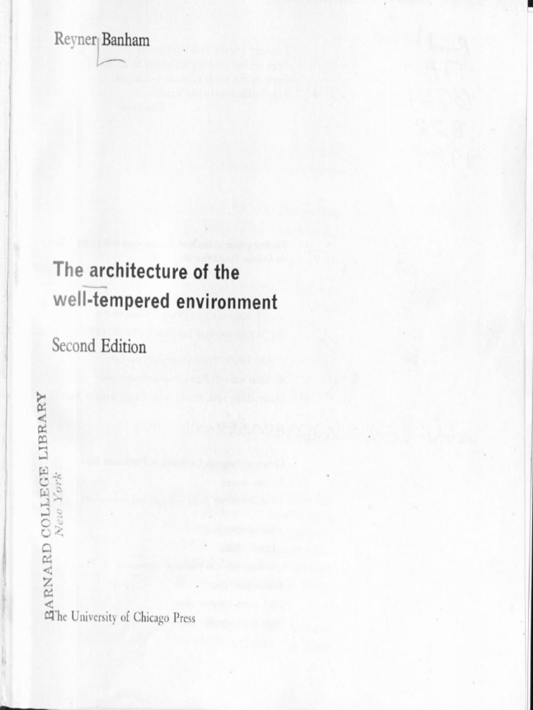Reyner Banham - Excerpt - The Architecture of The Well-Tempered ...