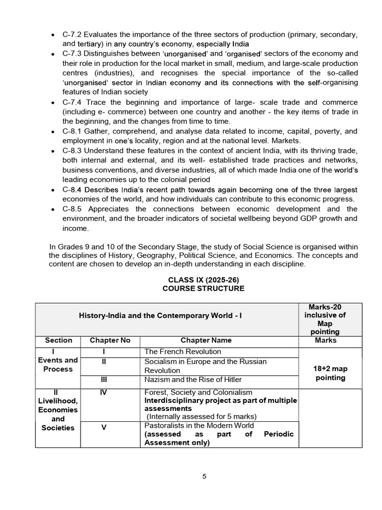 Social Science Class IX 2025-26 | PDF | Pastoralism | Economies