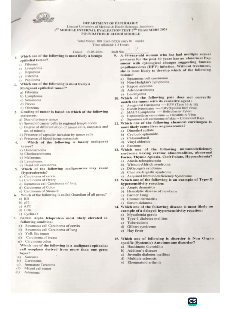 Blood Module 2024 | PDF