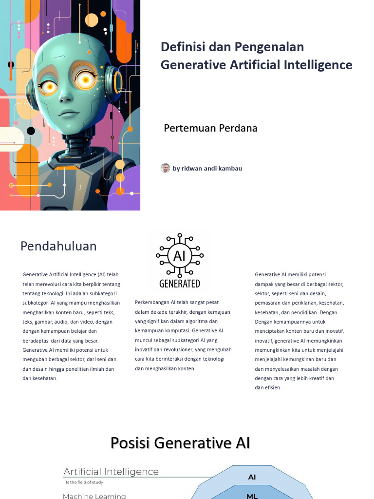 01 Definisi Dan Pengenalan Generative Artificial Intelligence | PDF