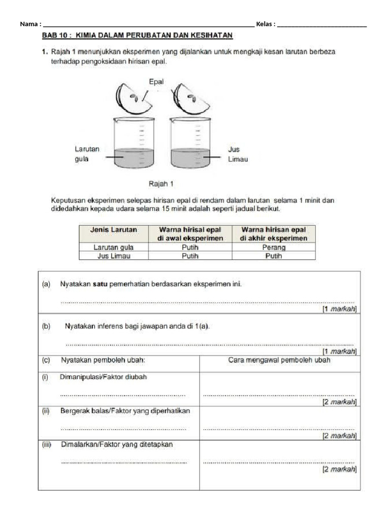 PENGOKSIDAAN Soalan | PDF