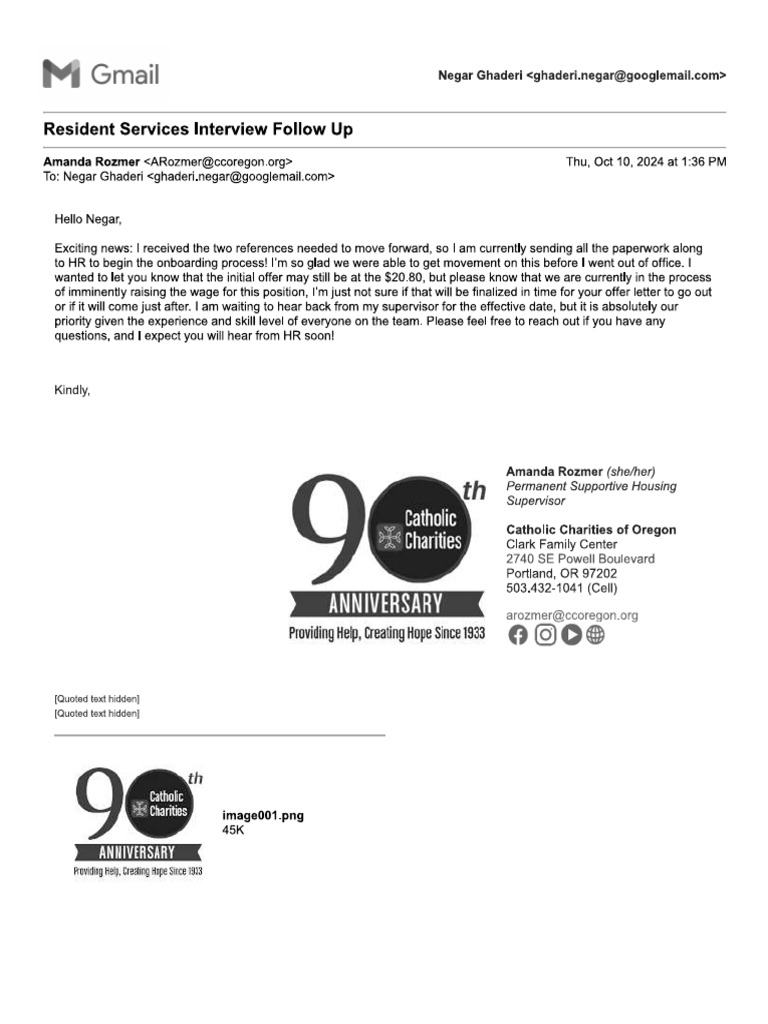 Amanda Offer Letter | PDF
