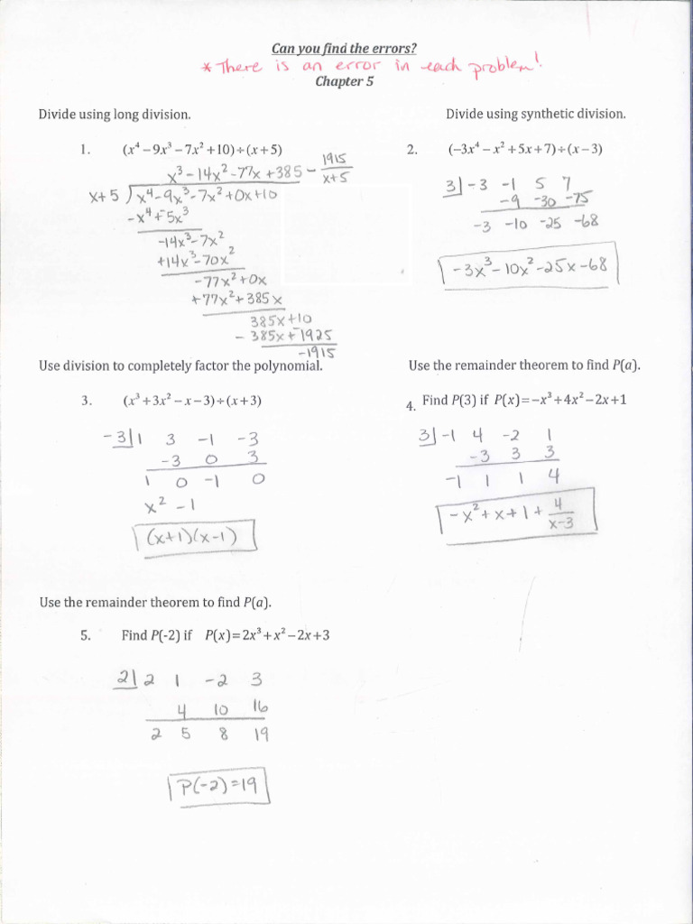 3.4 Finding Errors | PDF