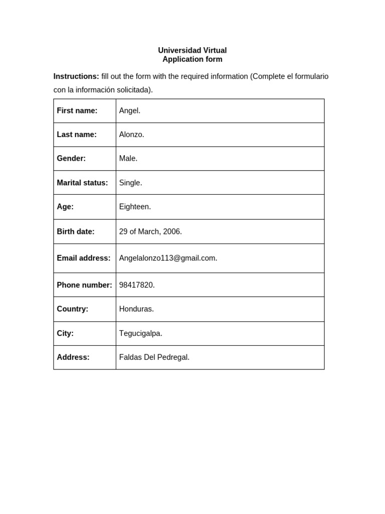 S2 Application Form. | PDF