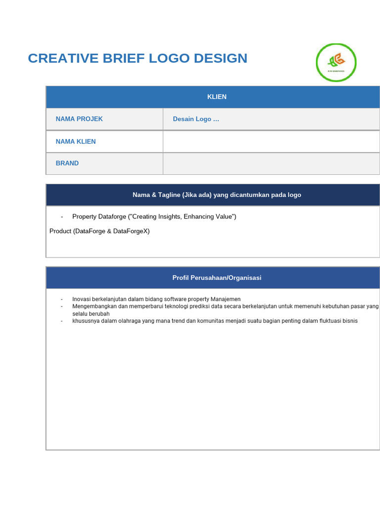 Creative Brief Logo Design | PDF