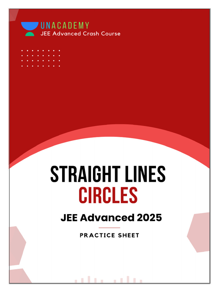 Straightlines Cirlces Advance Practicesheet 1 | PDF | Circle | Triangle