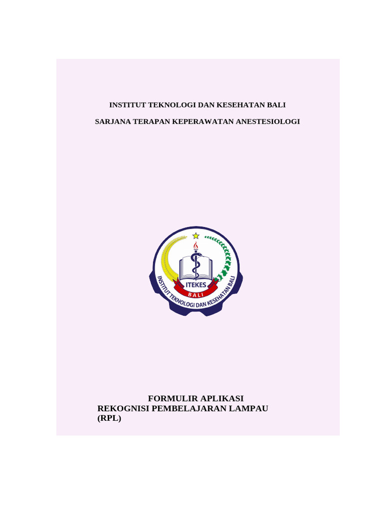 Formulir Aplikasi RPL Tipe A | PDF